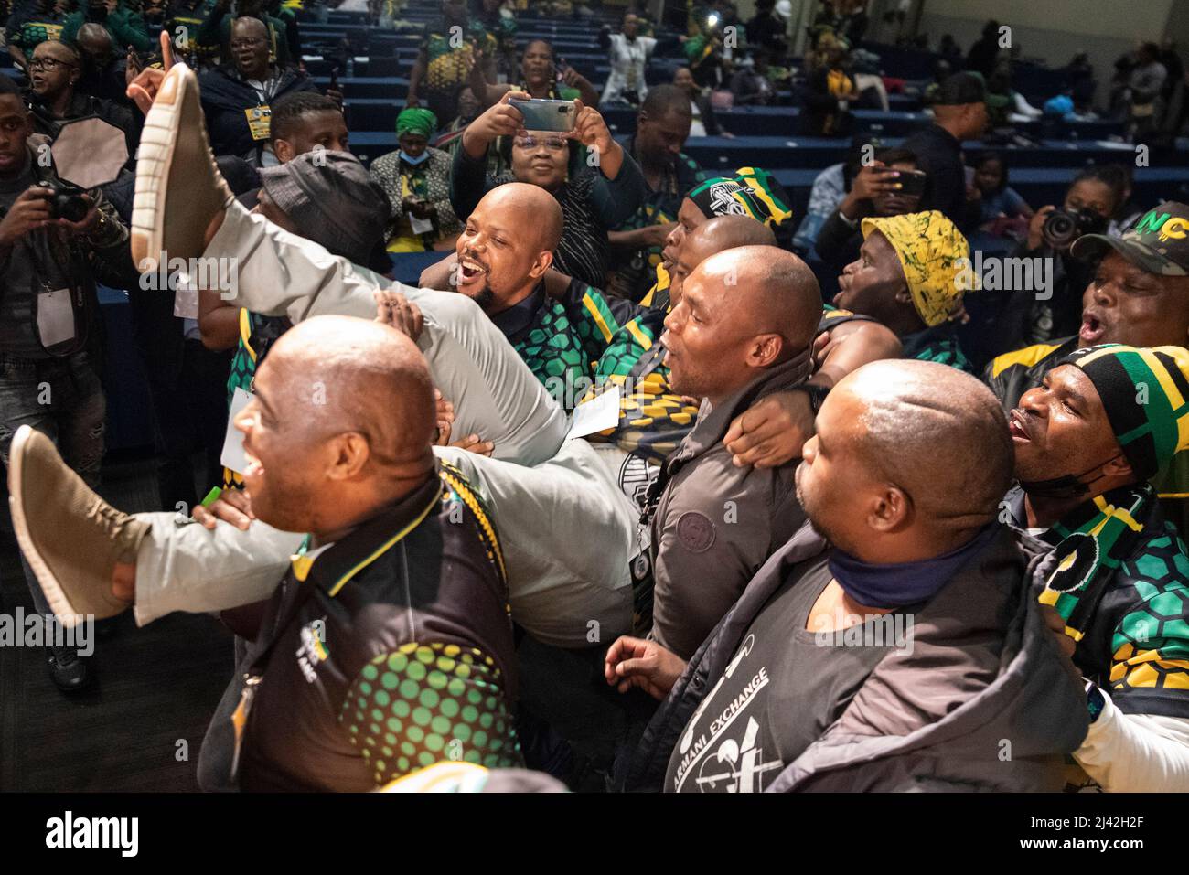 DURBAN - 10 April 2022 - Nkosenhle Madlala, is carried by jubilant ...