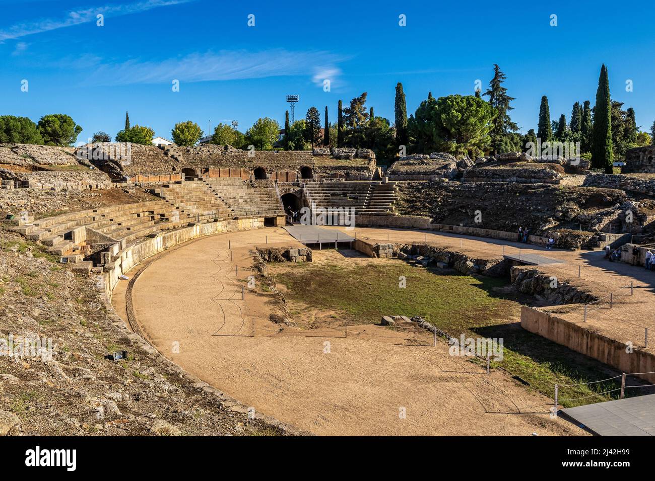 Roman Amphitheatre in Merida, Augusta Emerita in Extremadura, Spain ...