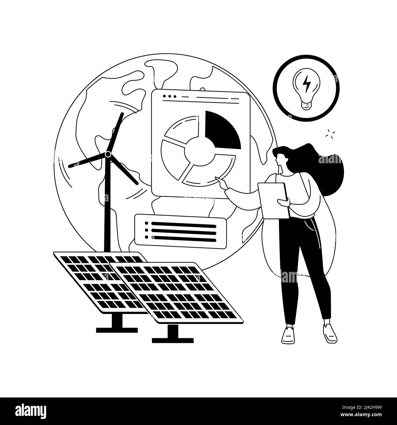 Green economy abstract concept vector illustration. Low carbon global ...