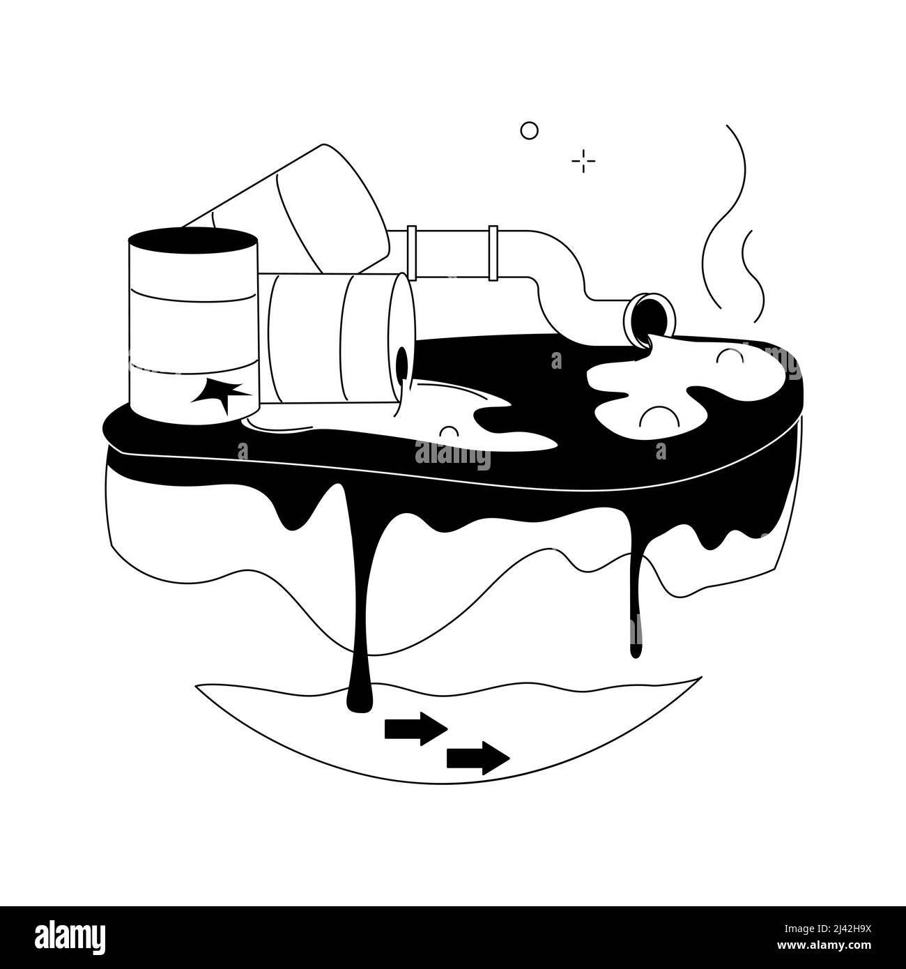 Groundwater pollution abstract concept vector illustration. Groundwater ...
