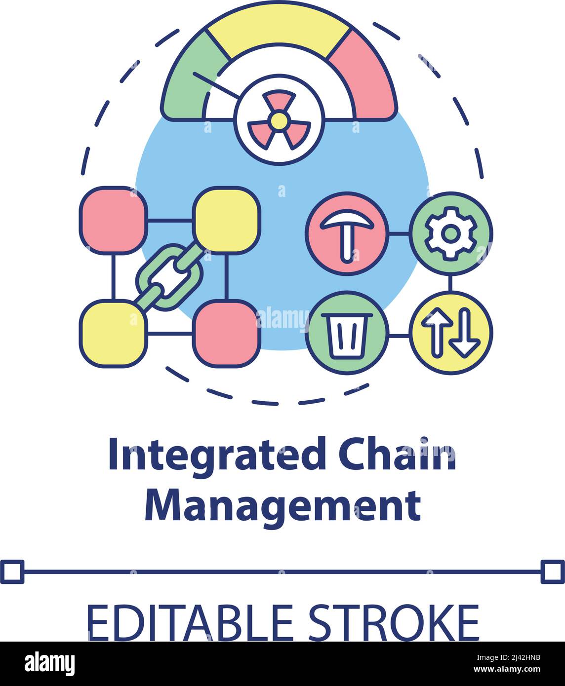 Integrated chain management concept icon Stock Vector Image & Art - Alamy