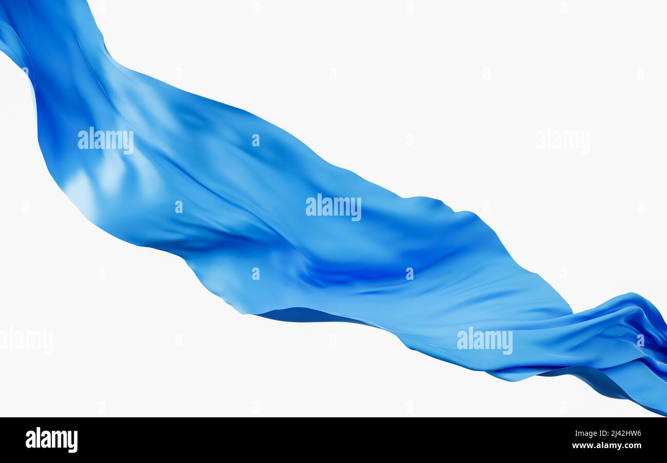 Flowing wave cloth, 3d rendering. Computer digital drawing Stock Photo ...
