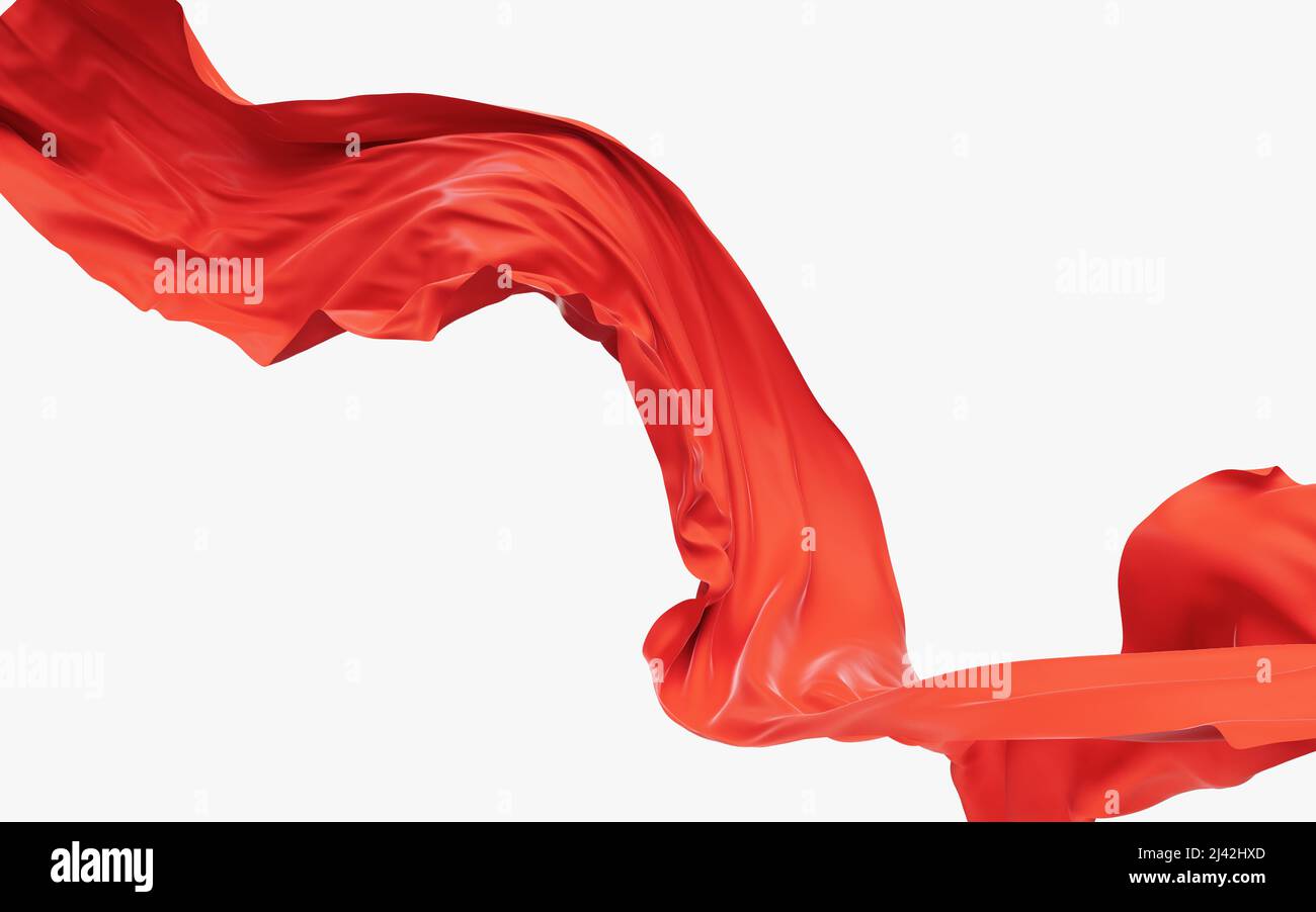 Flowing wave cloth, 3d rendering. Computer digital drawing Stock Photo - Alamy