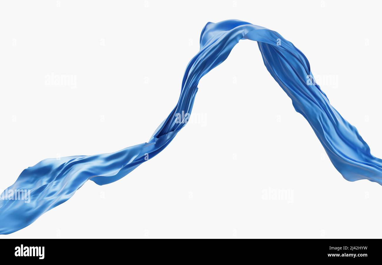 Flowing wave cloth, 3d rendering. Computer digital drawing Stock Photo ...