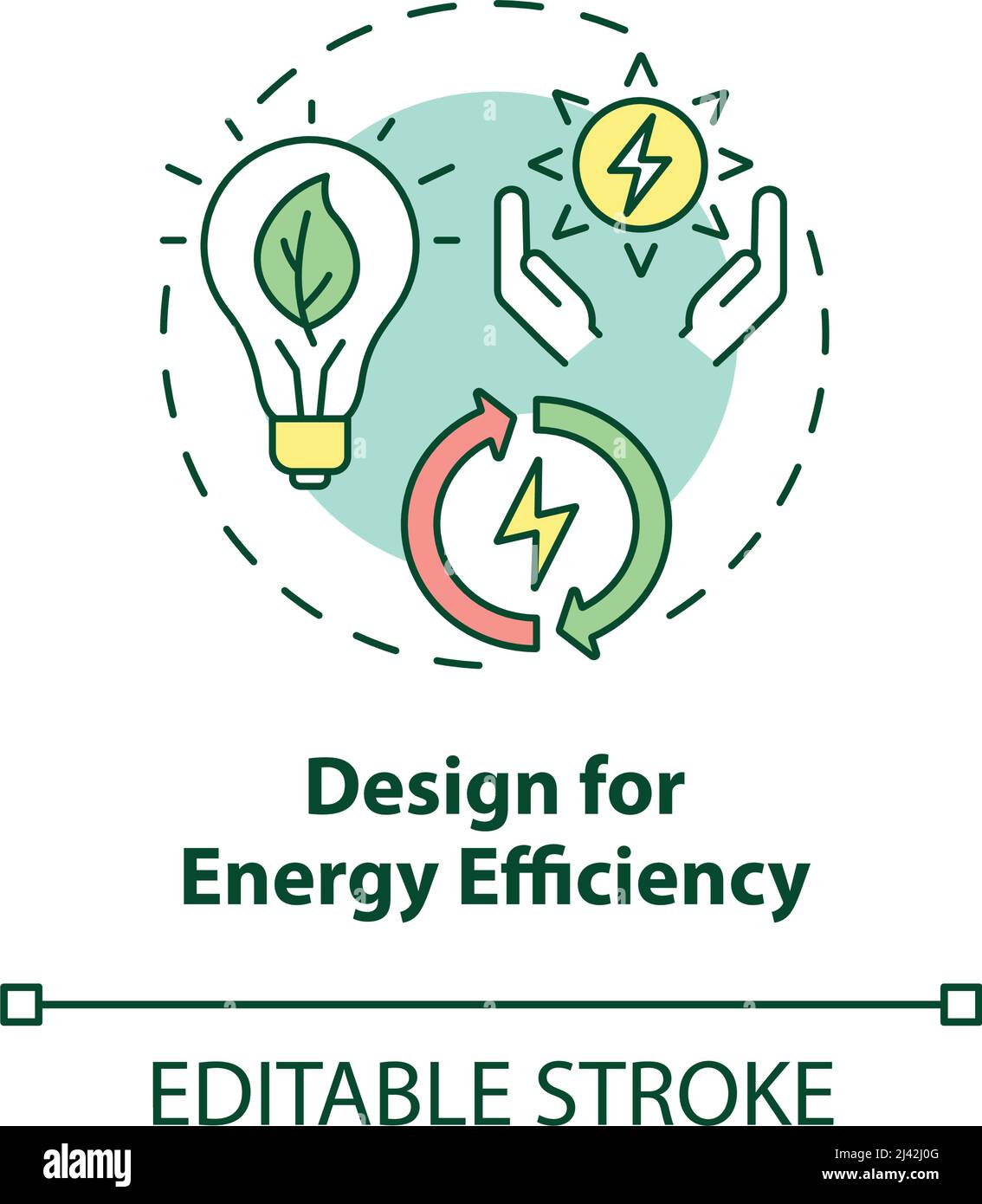 Design for energy efficiency concept icon Stock Vector Image & Art - Alamy