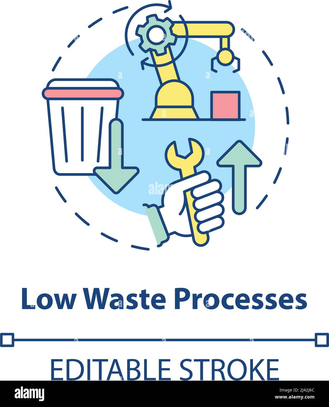 Low waste processes concept icon Stock Vector Image & Art - Alamy