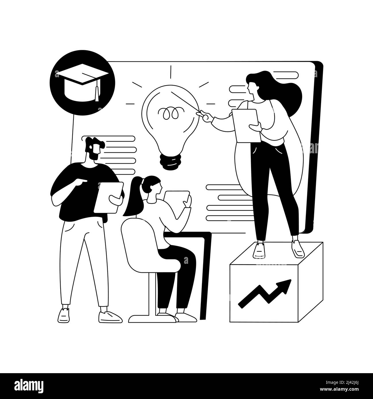 Professional development of teachers abstract concept vector ... Professional development of teachers abstract concept vector ...