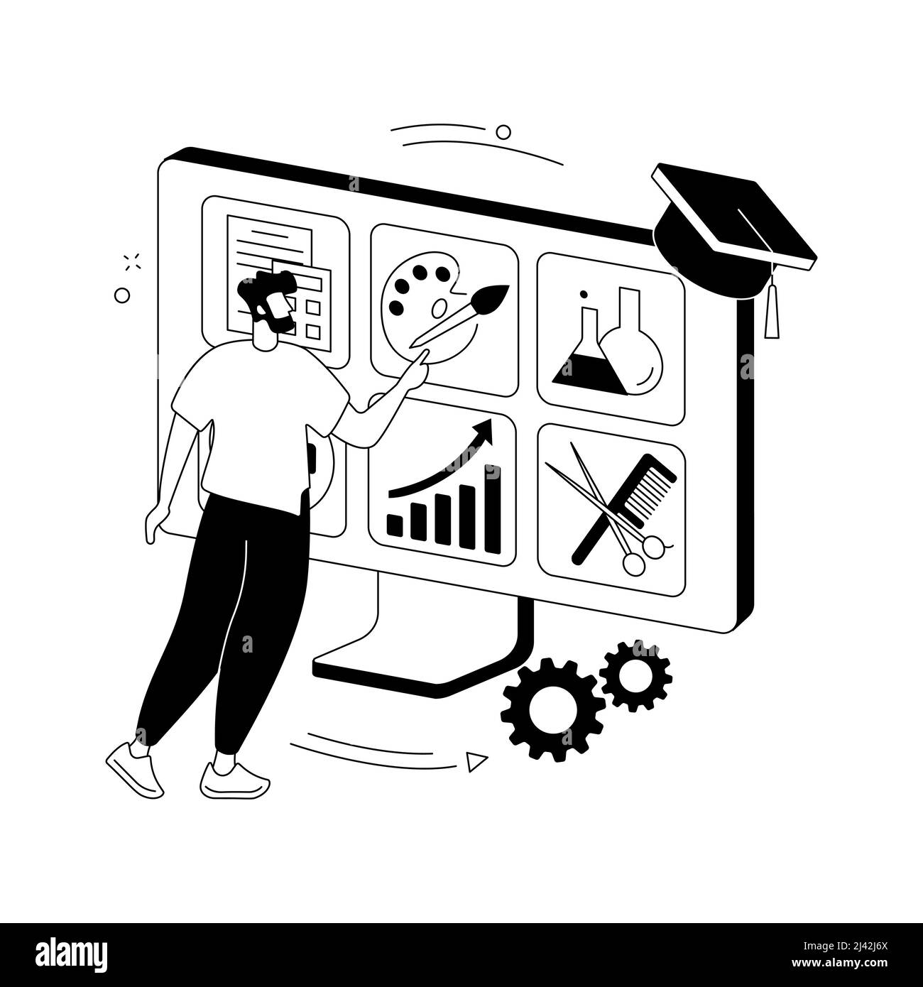 Course enrollment abstract concept vector illustration. Enroll in a ...