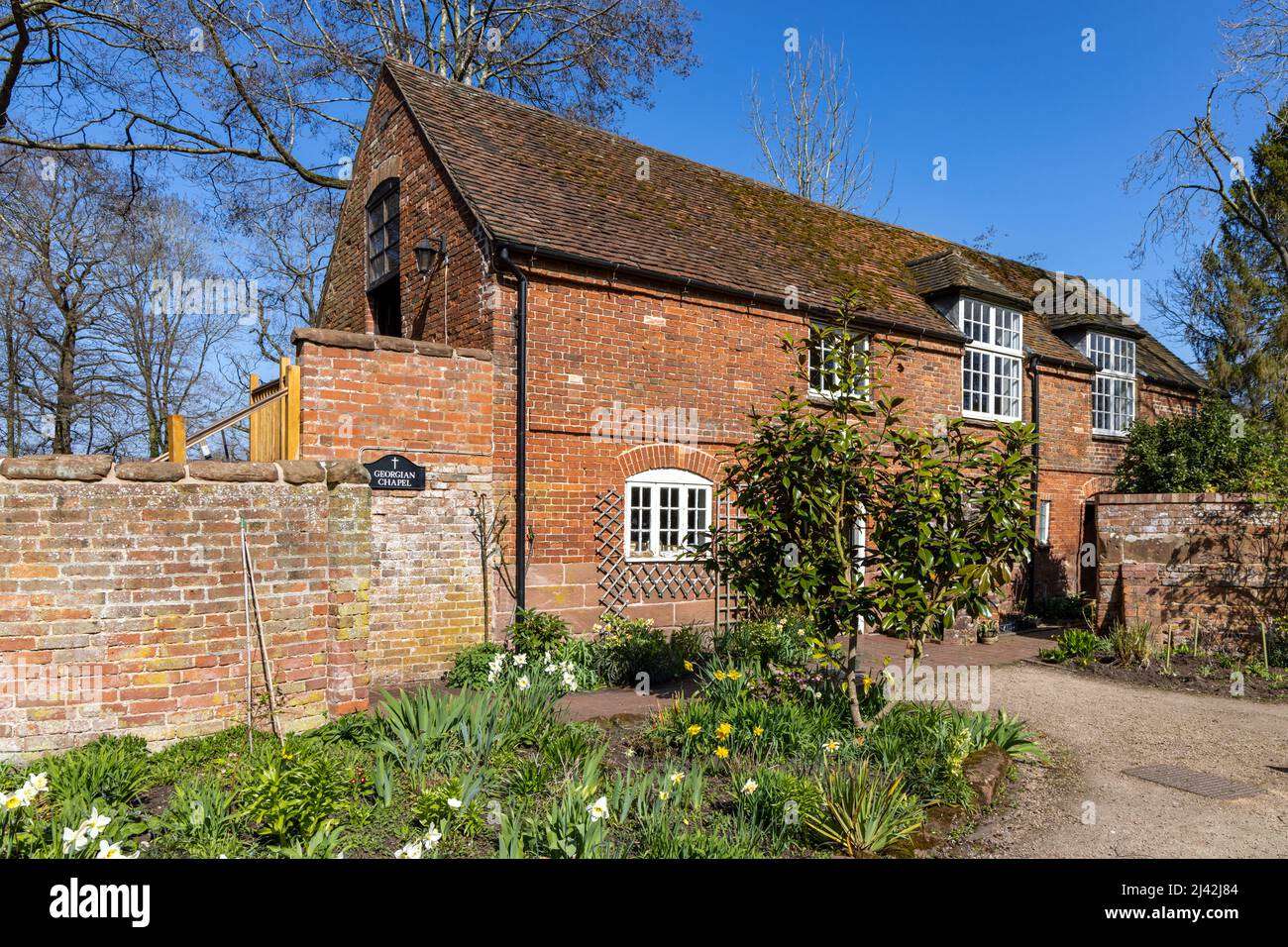 The Georgian Chapel of 1743, restored in 1986. Harvington Hall, a 16th ...