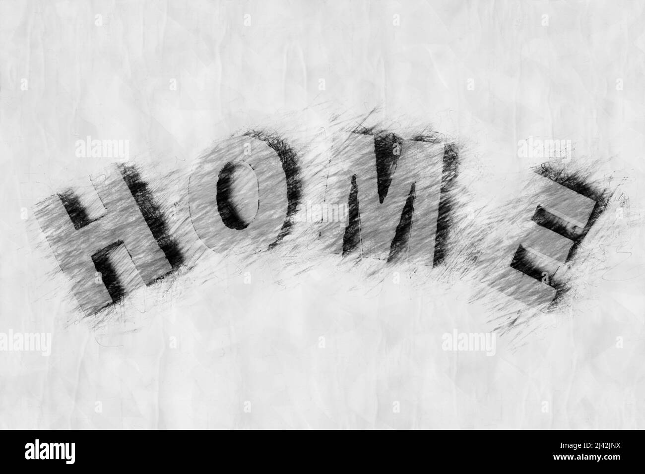 letters home in pencil drawing style Stock Photo - Alamy