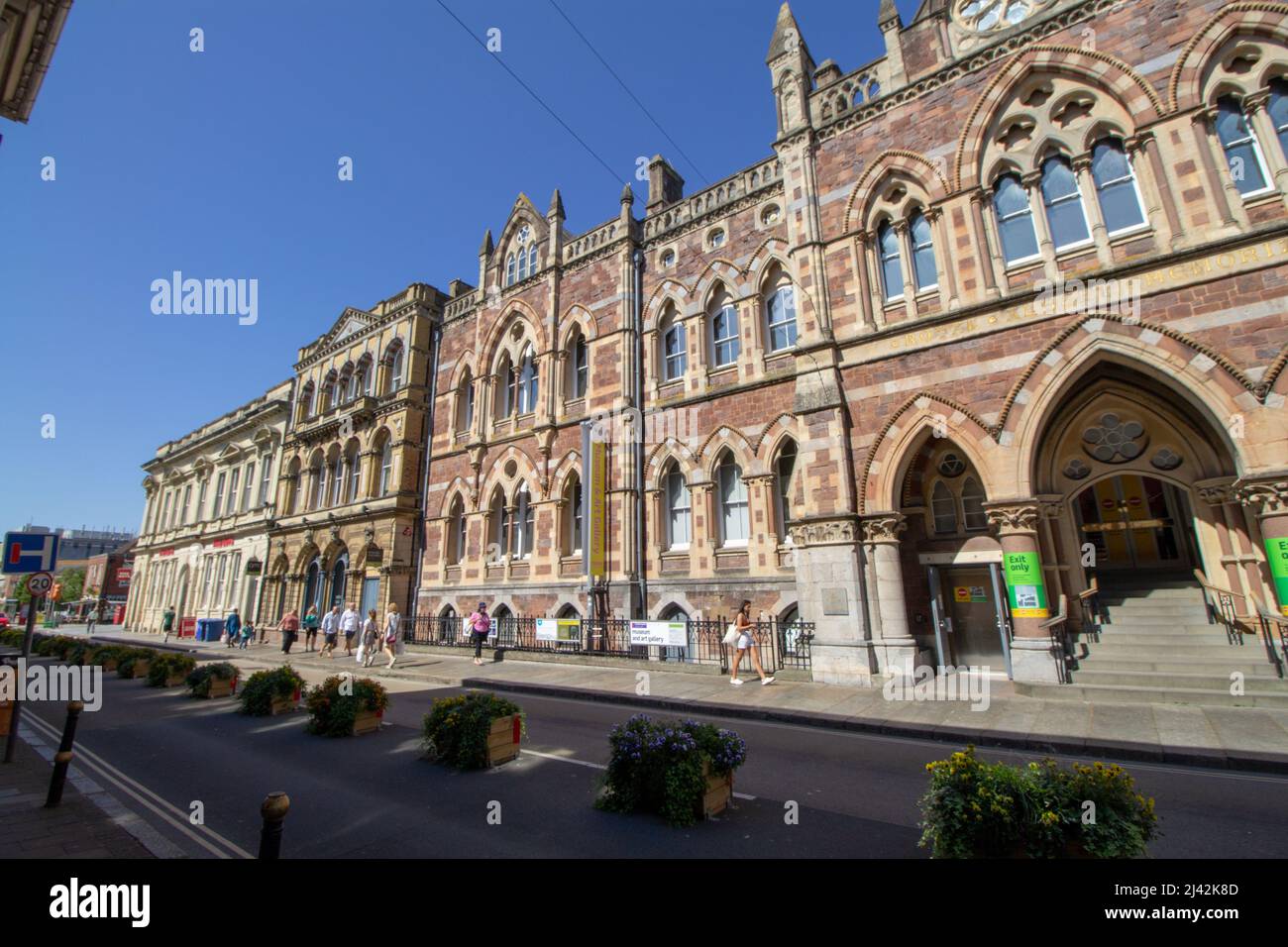 EXETER, UK - JULY 18, 2021 the elegant Royal Albert Memorial Museum and ...