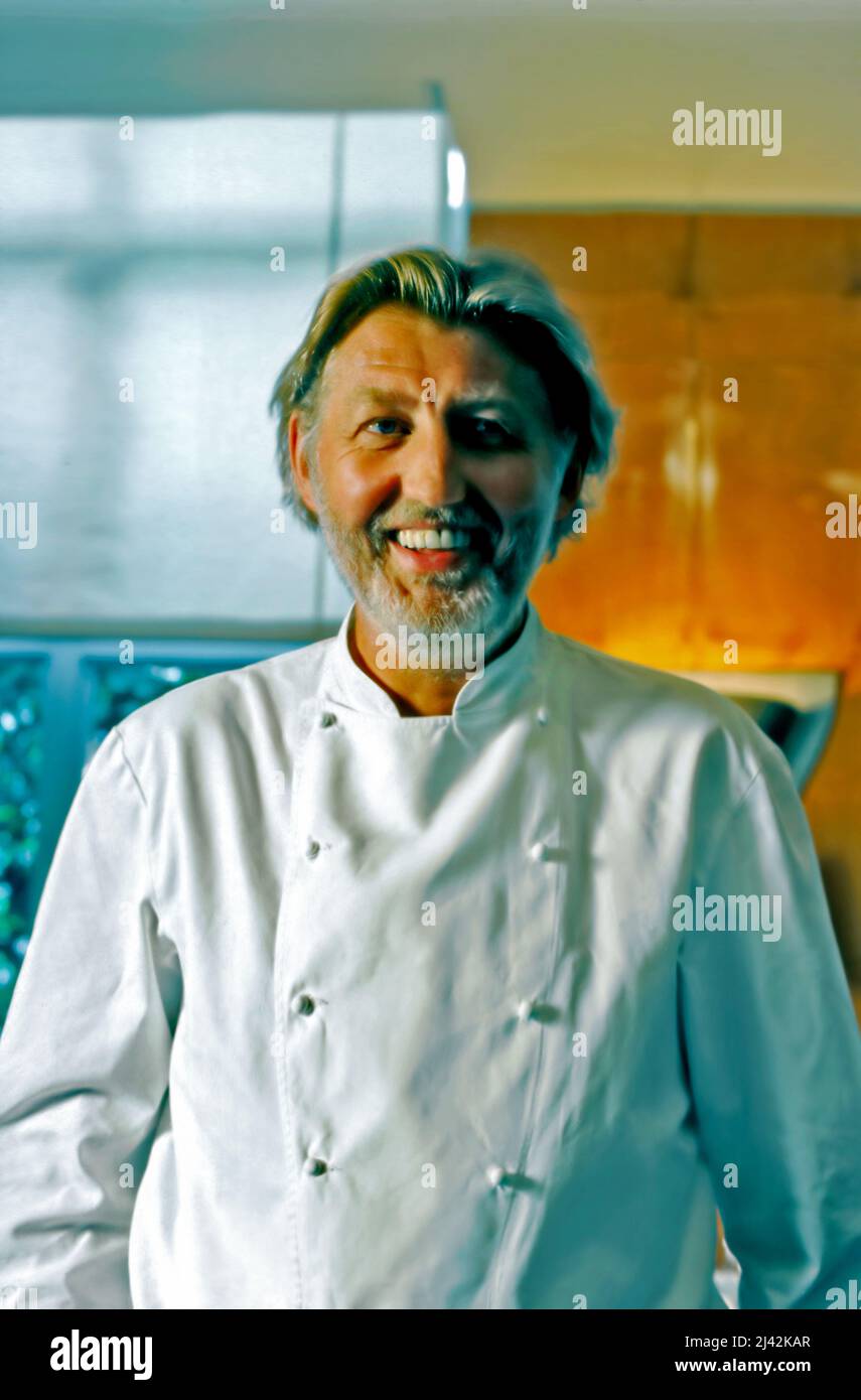 Paris, France, Portrait French Chef, Pierre Gagnaire, uniform, famous ...