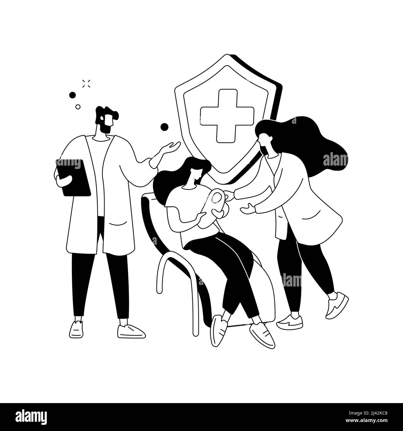 Maternity services abstract concept vector illustration. Maternity care ...