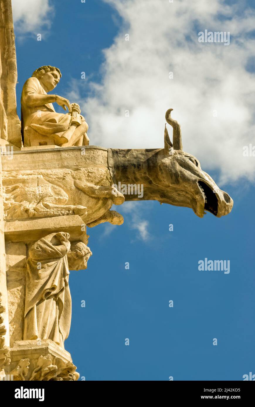 Reims, France, Religious Monuments, Notre-Dame Cathedral, Detail ...