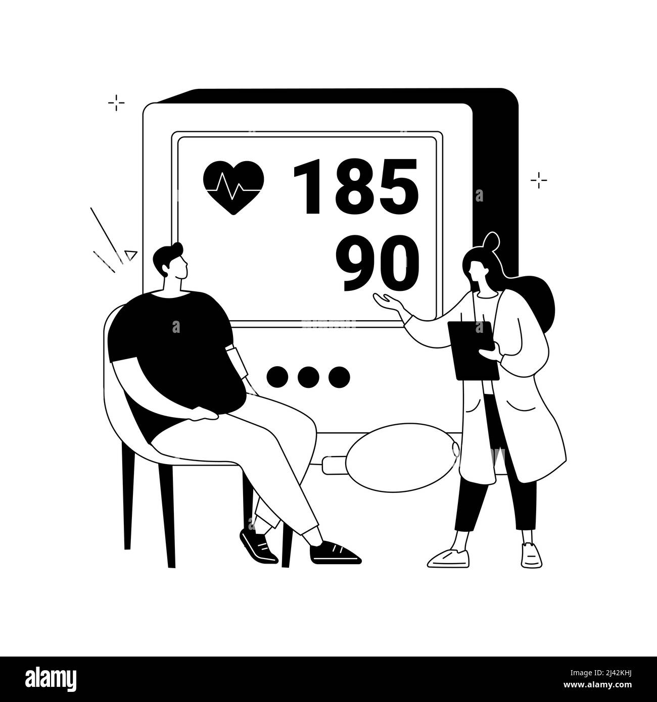 Blood Pressure Cuff Cartoon Black And White