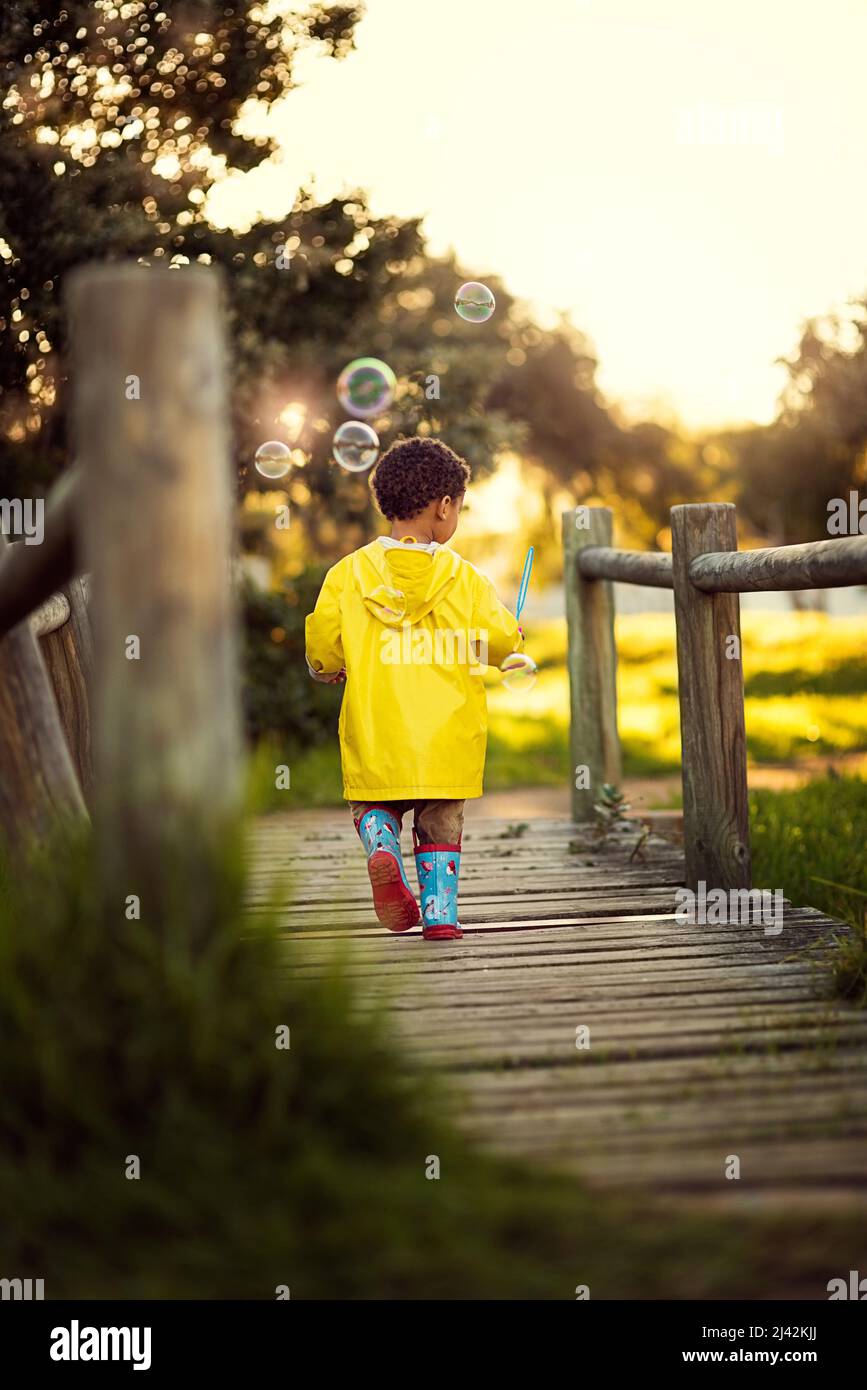 Young Boy Walking Away Cafeteria