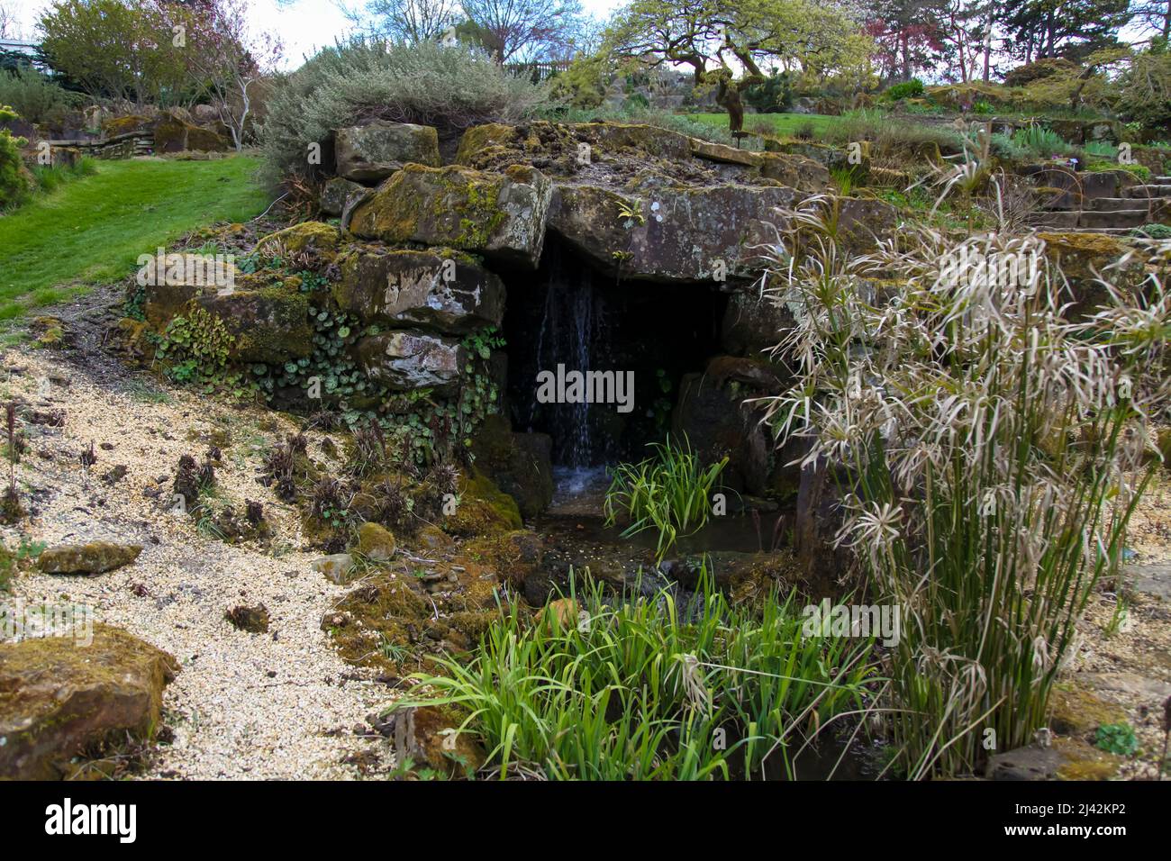 Rock Garden at RHS Garden Wisley, Surrey, England, UK, 2022 April Stock ...