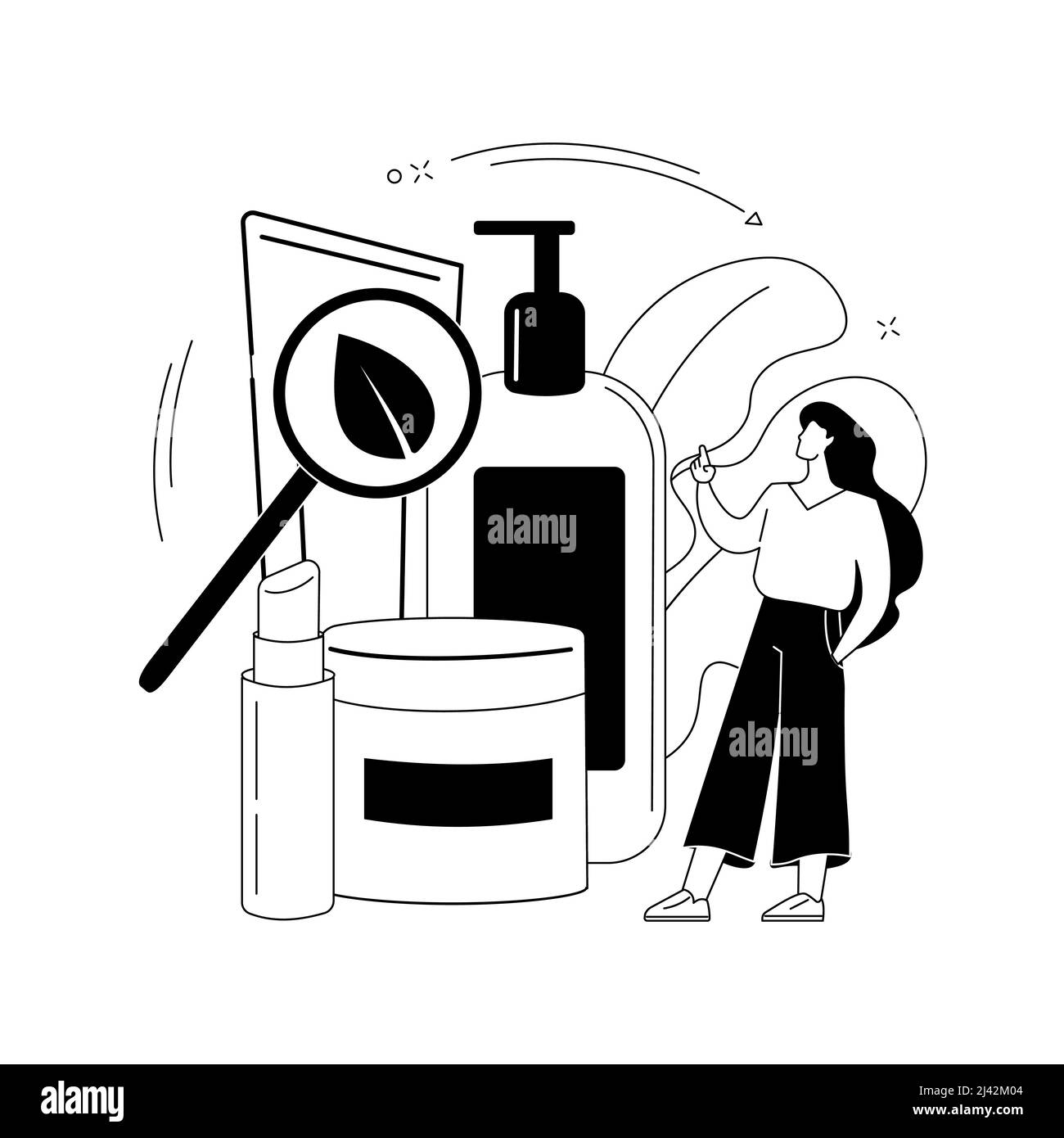 Organic cosmetics abstract concept vector illustration. Organic ...