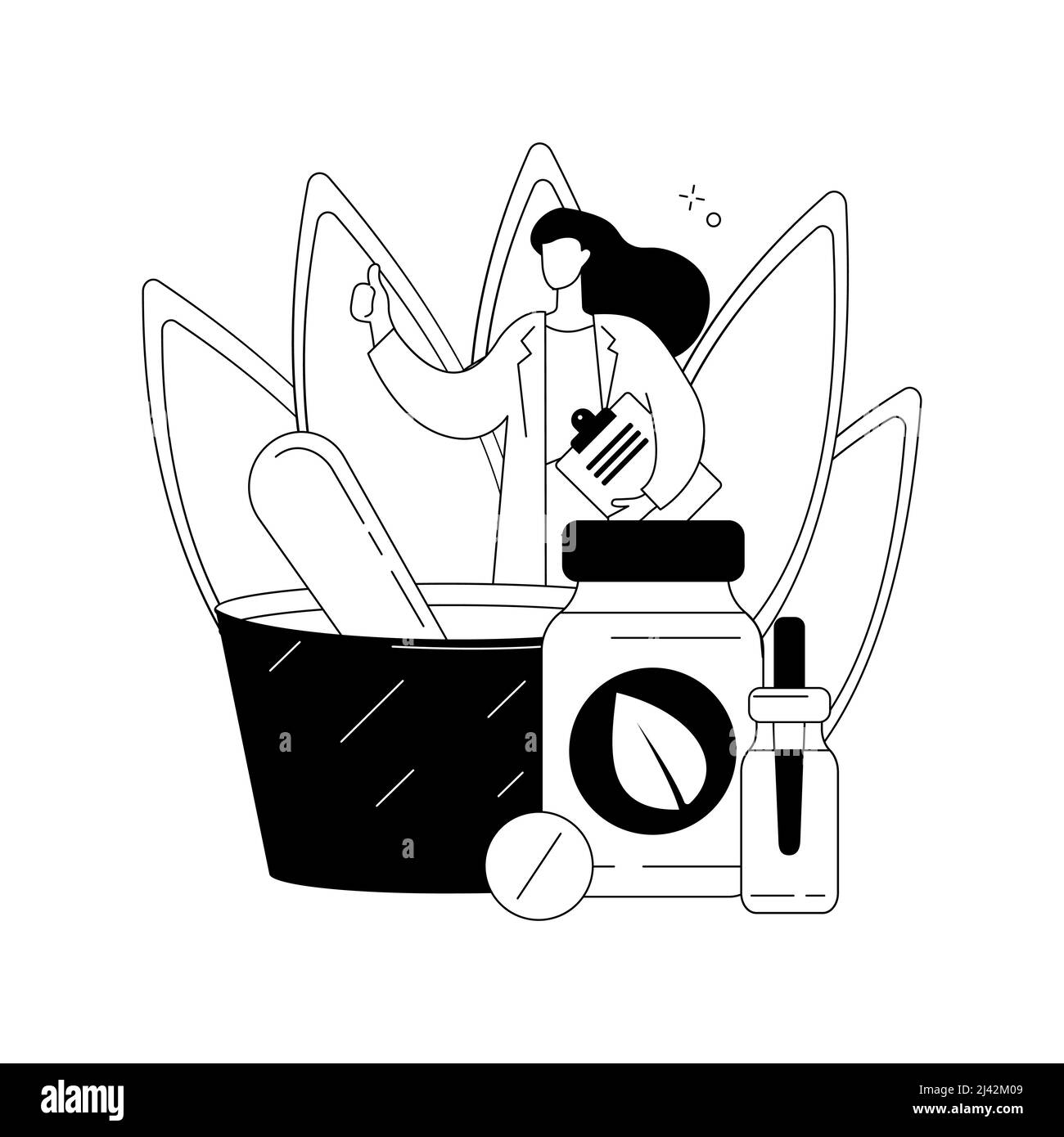 Homeopathy abstract concept vector illustration. Homeopathic medicine ...