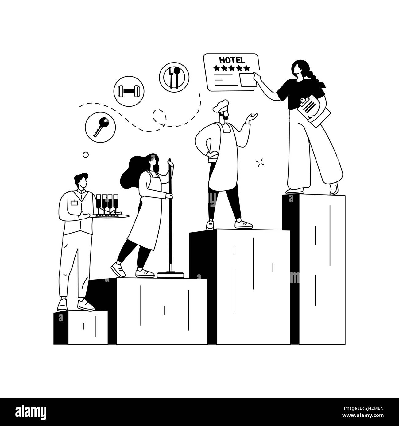 Hospitality courses abstract concept vector illustration. Hospitality ...