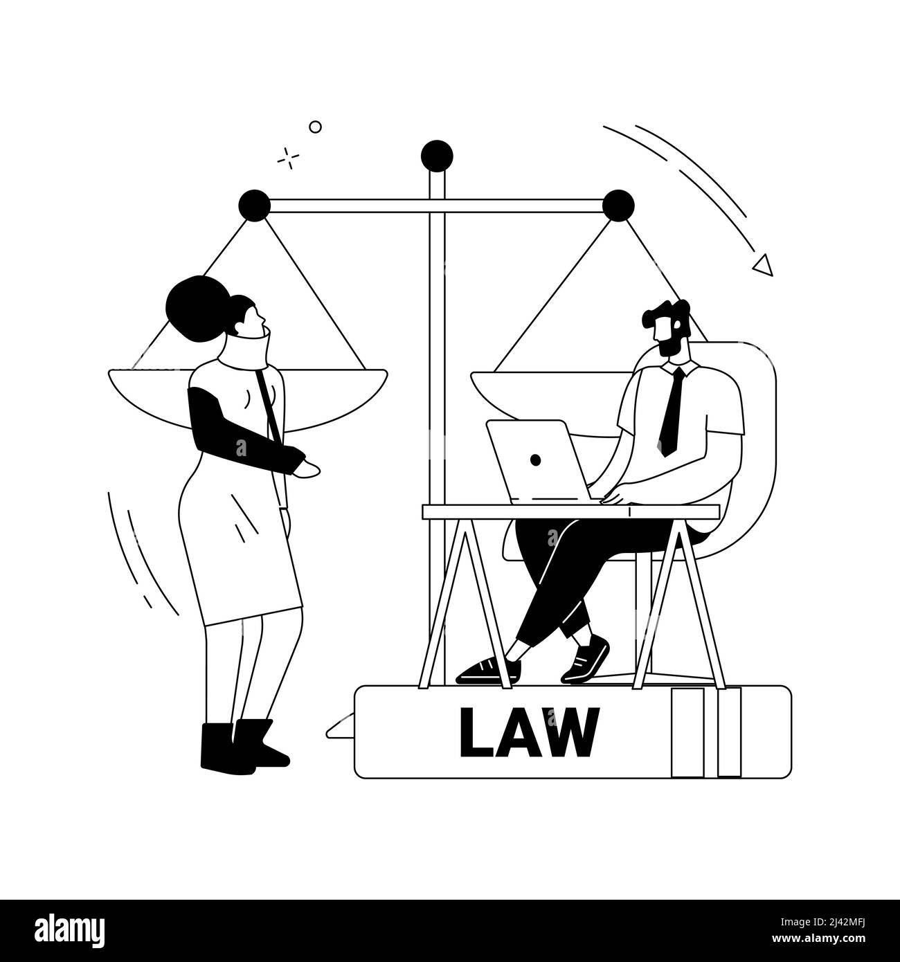 Personal injury lawyer abstract concept vector illustration. Legal ...