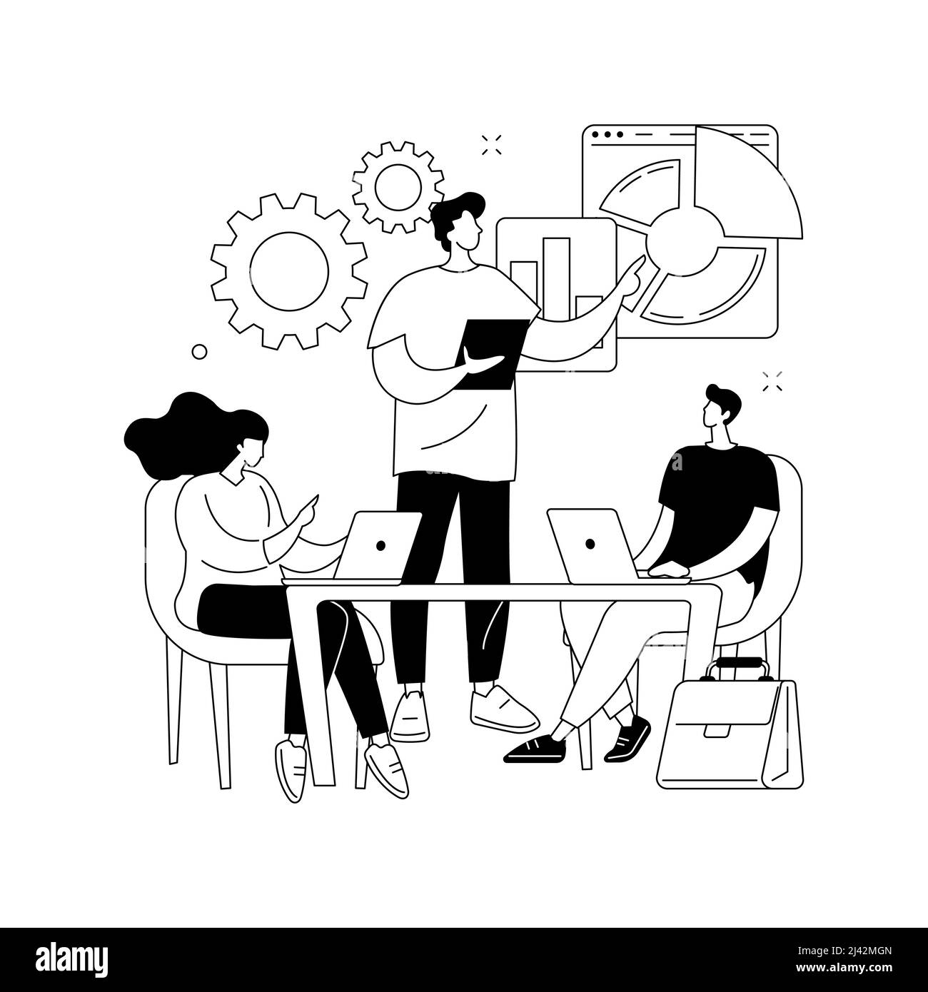 Workplace culture abstract concept vector illustration. Shared values ...
