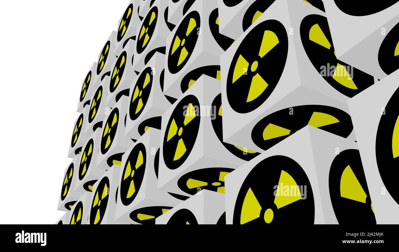 Pattern of nuclear danger signs. Screensaver or background Stock Photo ...