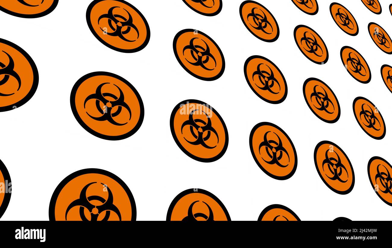 Pattern of biohazard signs. Screensaver or background Stock Photo - Alamy