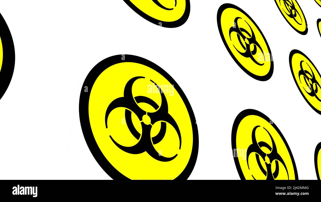 Pattern from the biohazard sign on a white background Stock Photo - Alamy