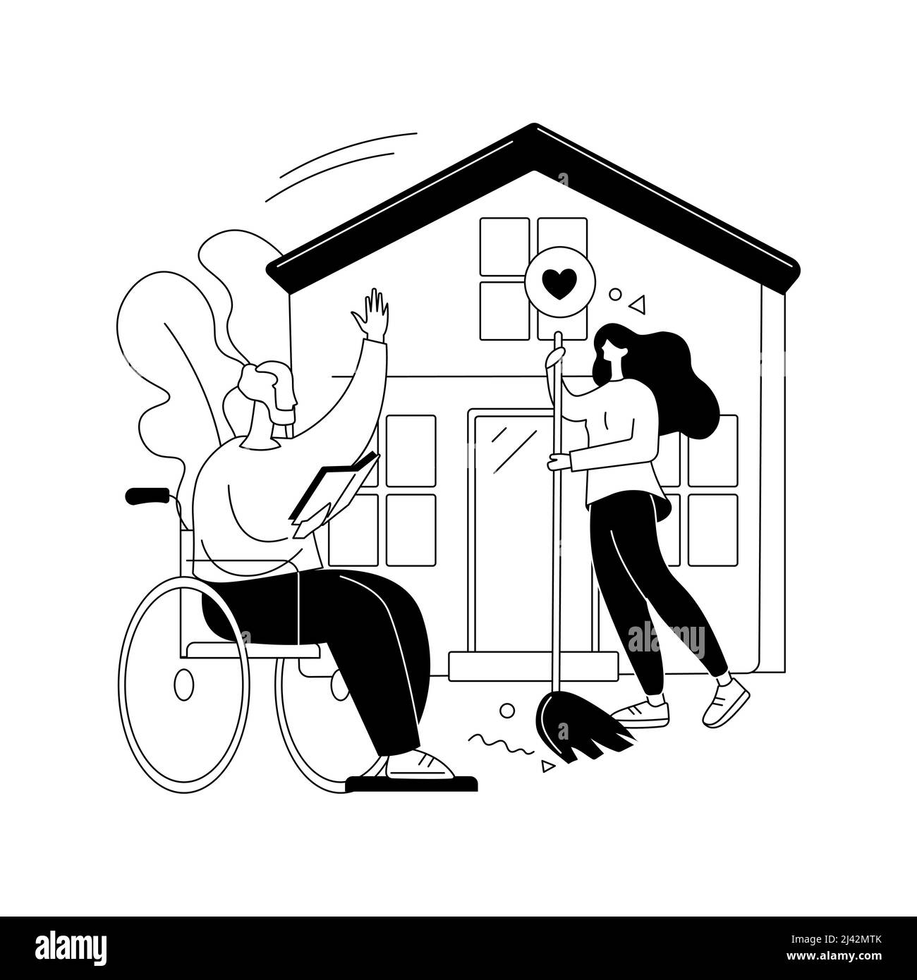 Home help abstract concept vector illustration. Home nursing services ...