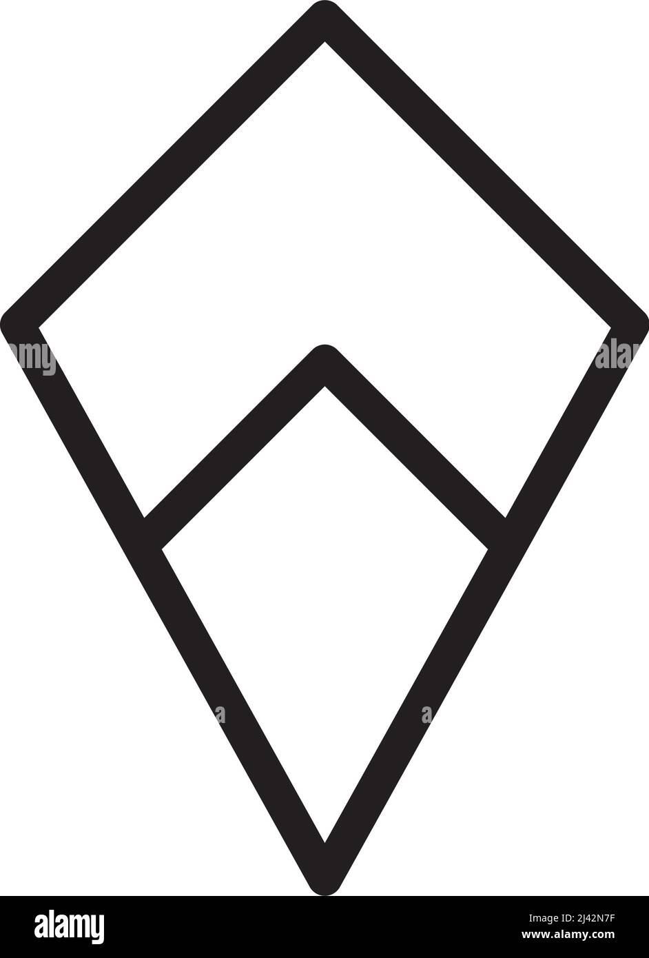 Abstract geometric kite shape, vector modern and contemporary design in ...