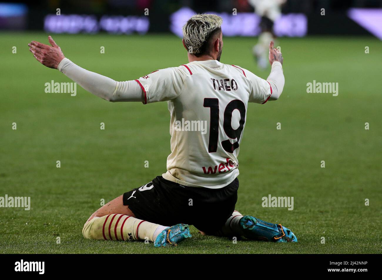 Olimpico Grande Torino, Turin, Italy, April 10, 2022, Theo Hernandez ...