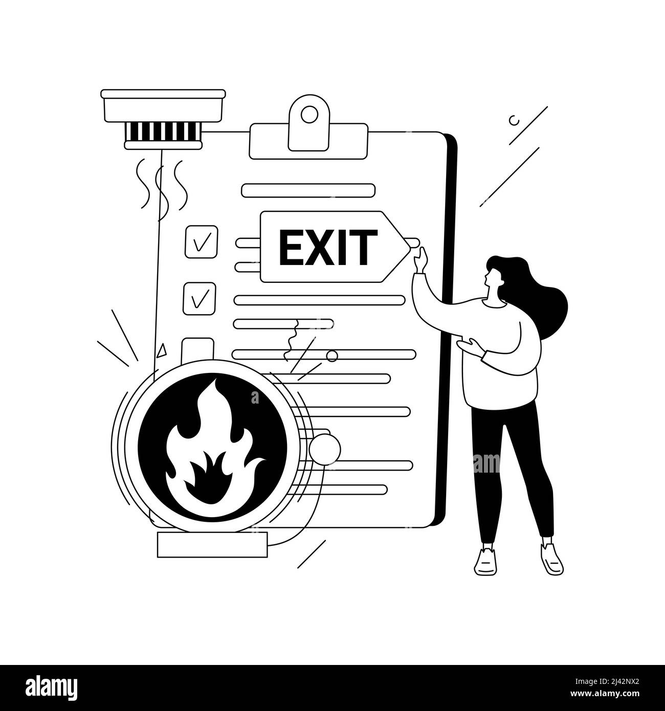 Fire alarm system abstract concept vector illustration. Fire alarm ...