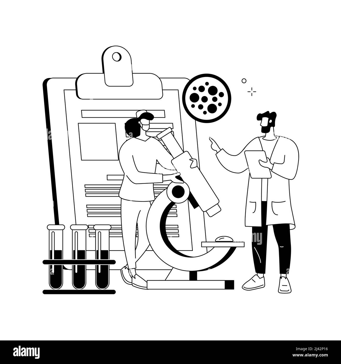 Microbiological technology abstract concept vector illustration ...