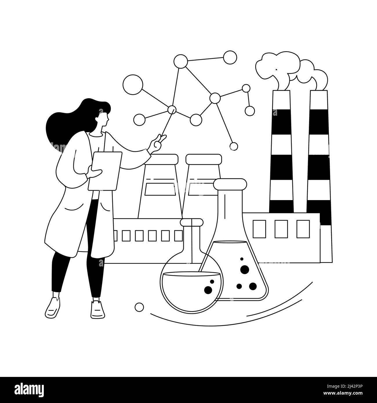 Industrial chemistry abstract concept vector illustration. Chemical ...