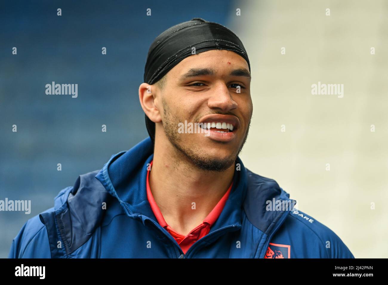 Jon Russell #37 of Huddersfield Town arrives at the John Smith's ...