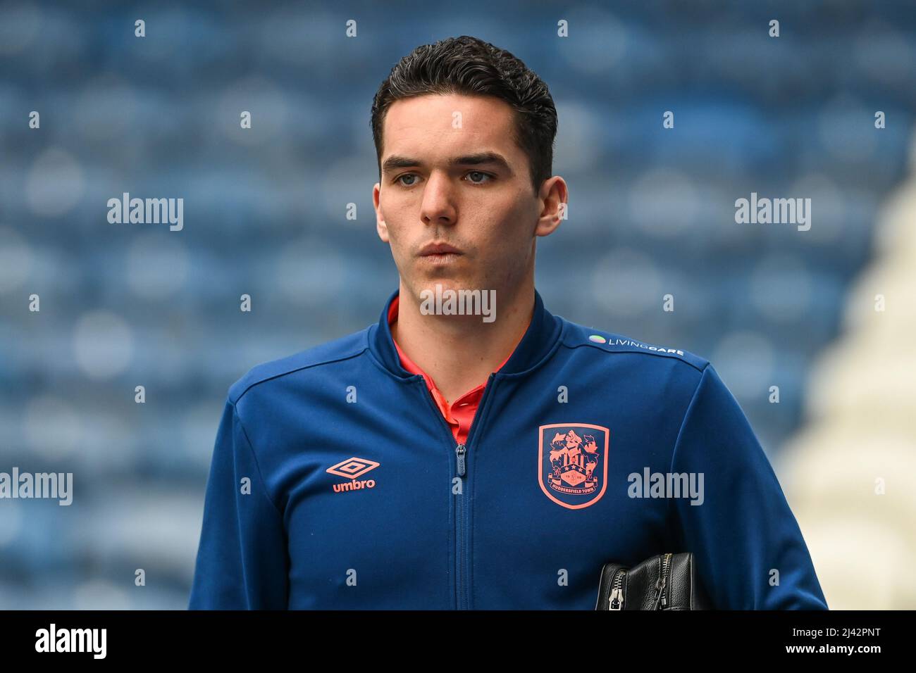Lee Nicholls #21 of Huddersfield Town arrives at the John Smith's ...