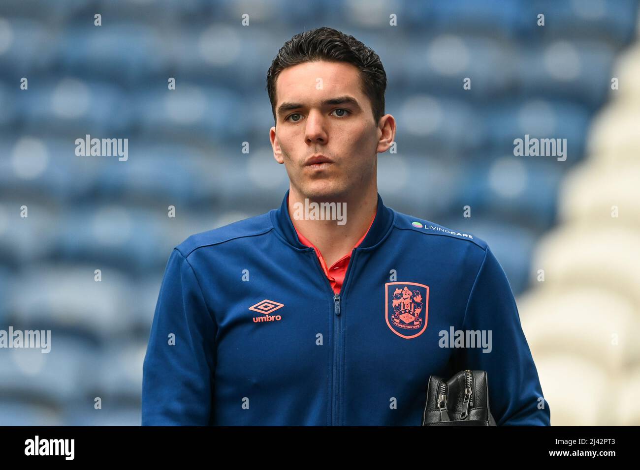 Lee Nicholls #21 of Huddersfield Town arrives at the John Smith's ...