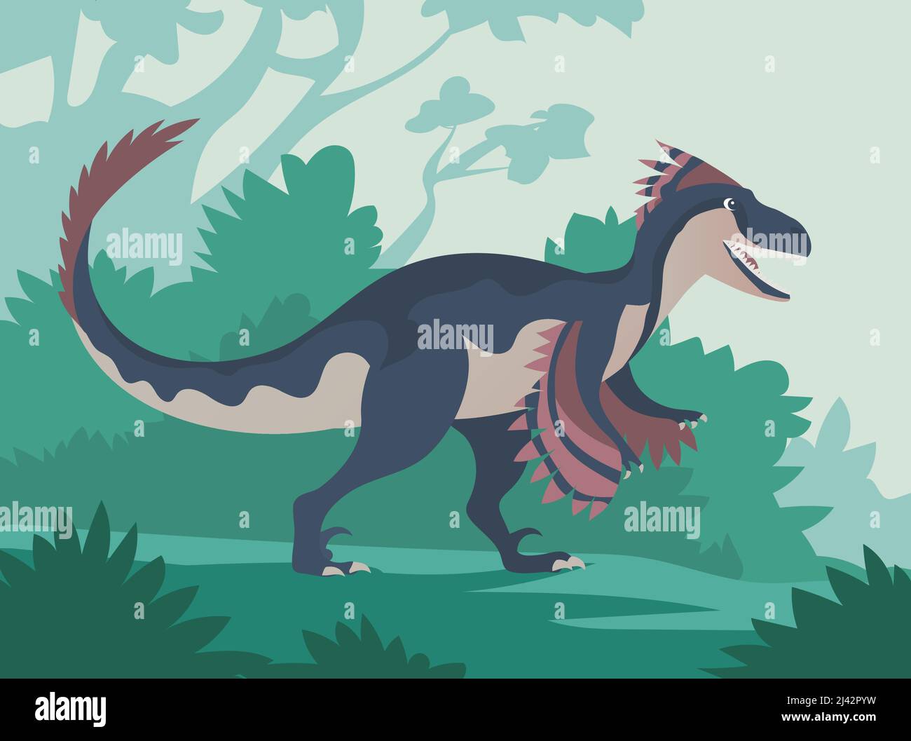 Velociraptor with dangerous claws. Predatory dinosaur of the Jurassic ...