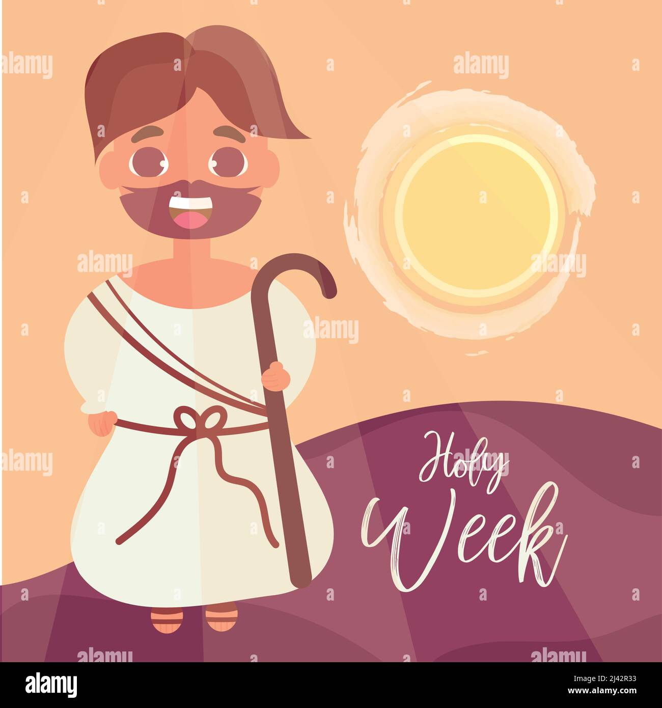Jesus Christ Shepherd Holy week Vector Stock Vector Image & Art - Alamy