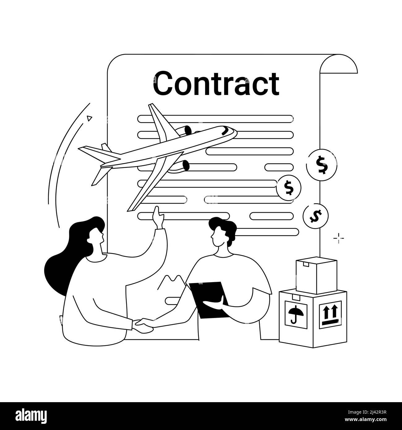 Contract of carriage abstract concept vector illustration. Contract of ...