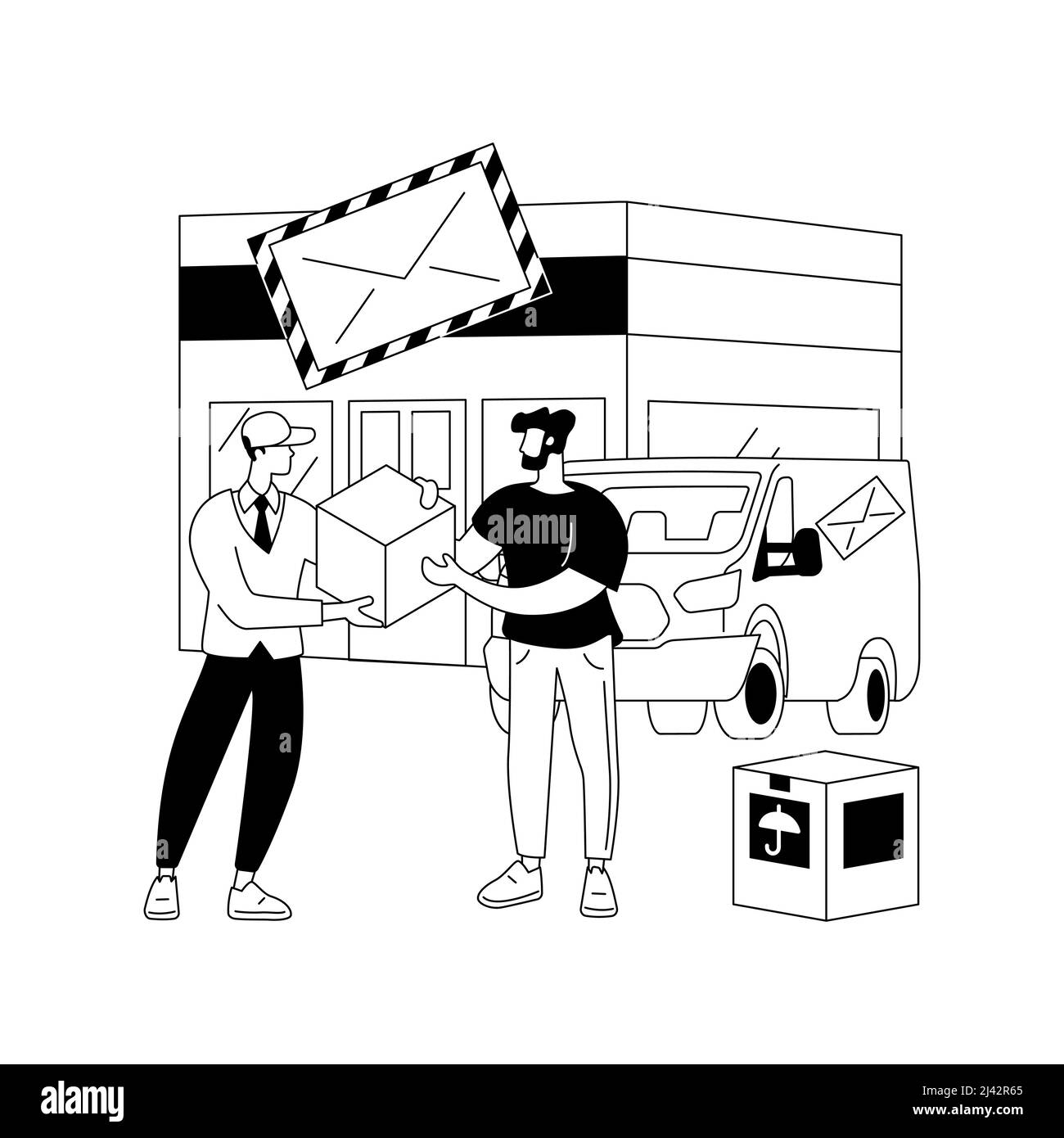 Post Office Clipart Black And White