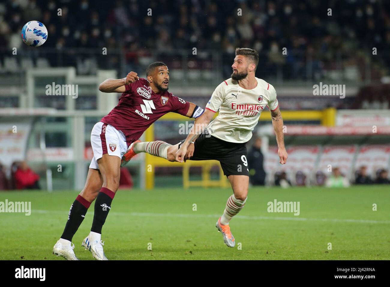 Olimpico Grande Torino, Turin, Italy, April 10, 2022, Gleison Bremer ...