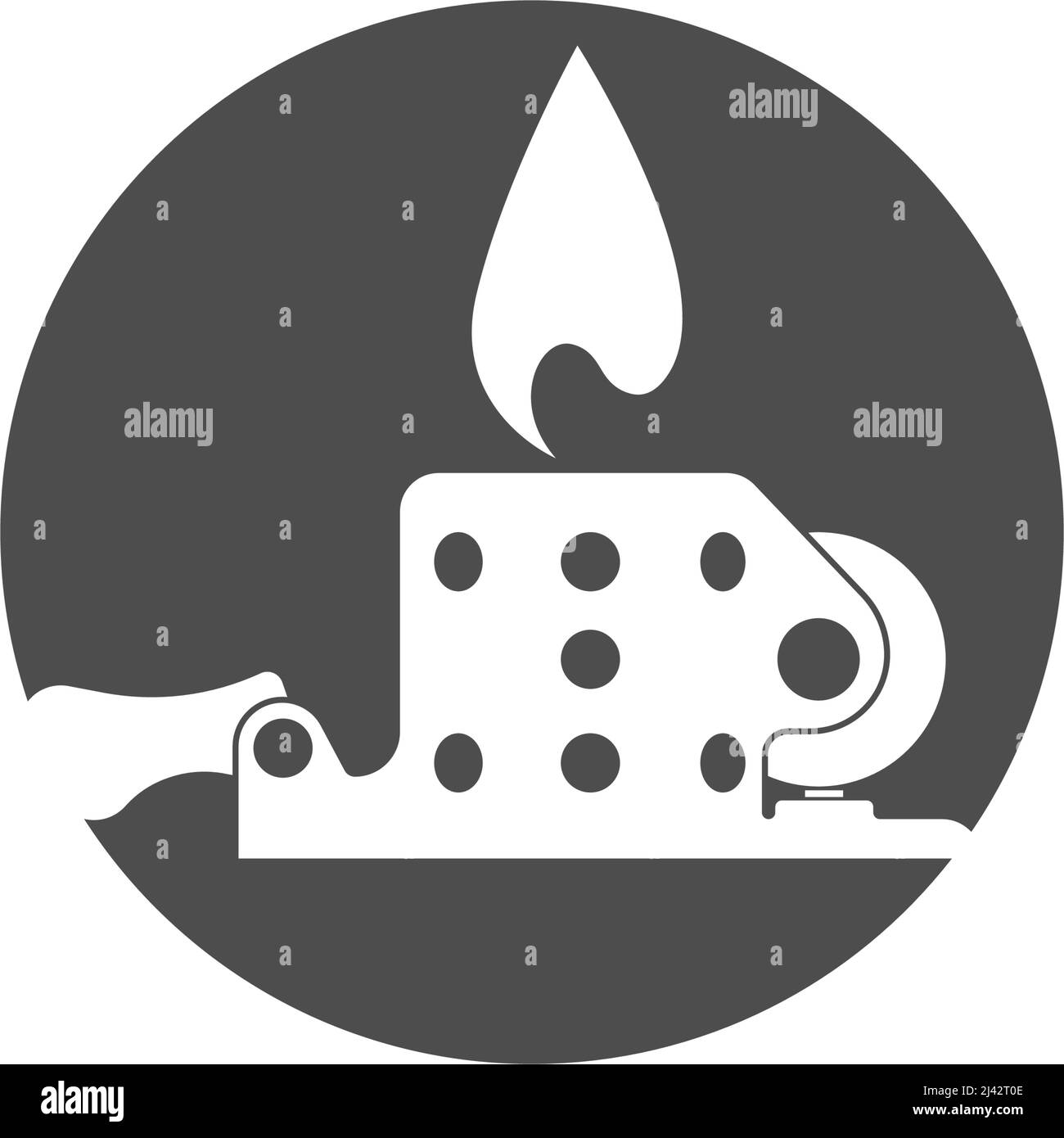 Match, Gas lighter icon design illustration template Stock Vector Image ...