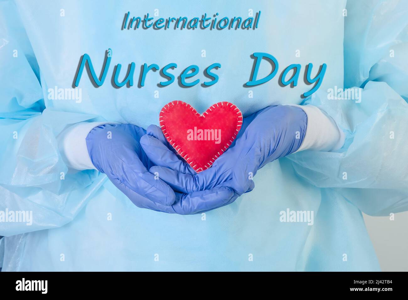 The inscription International Nurses Day against the background of a ...