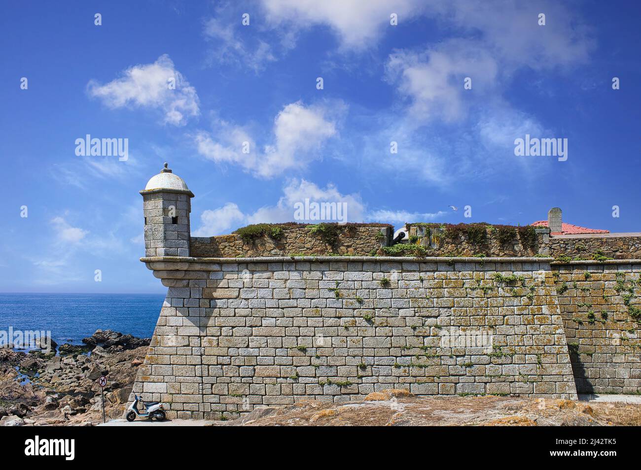 Castelo do Queijo or Cheese Castle near the beach of Porto Stock Photo ...