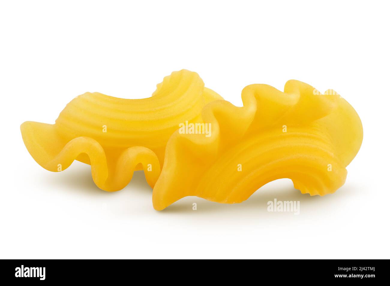 Pasta cornetti creste macaroni isolated on white background with ...