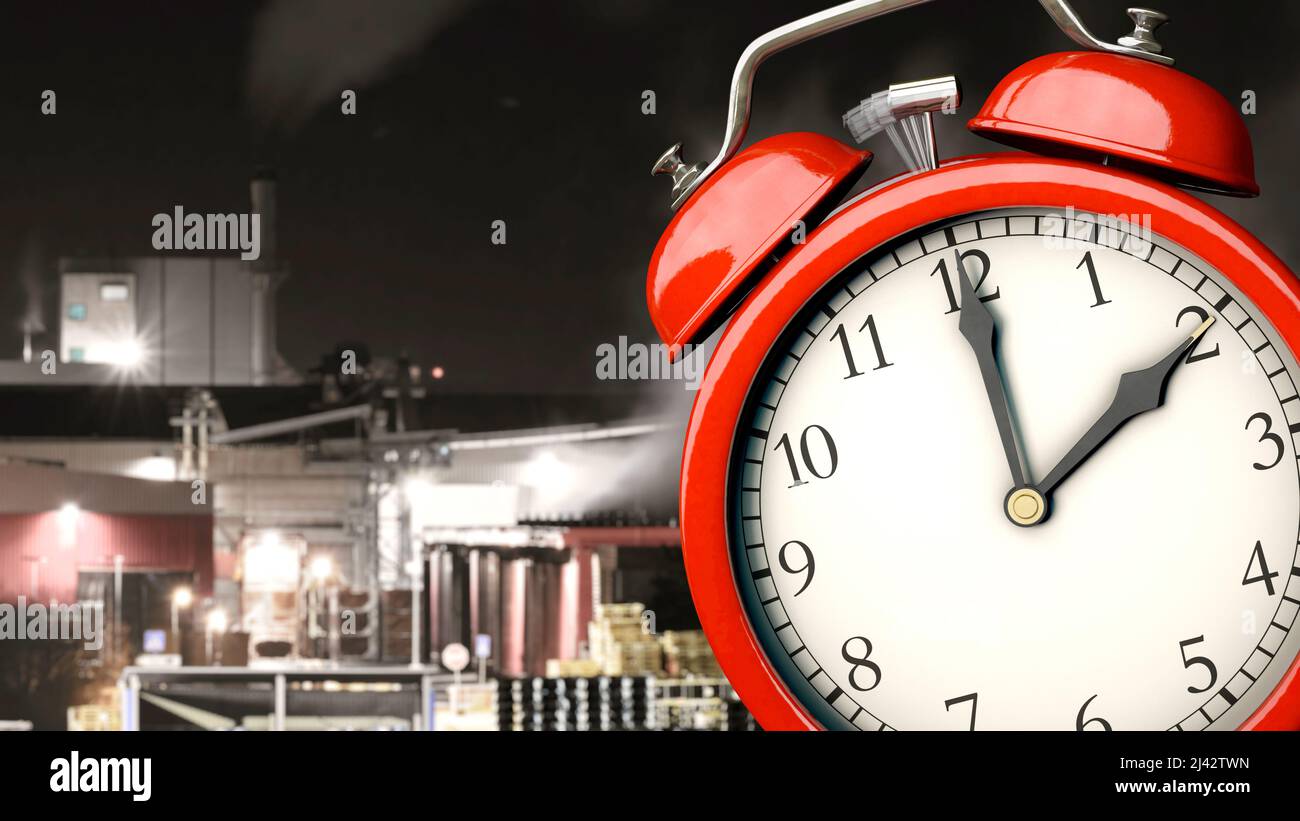 Alarm clock rings for the night shift Stock Photo - Alamy