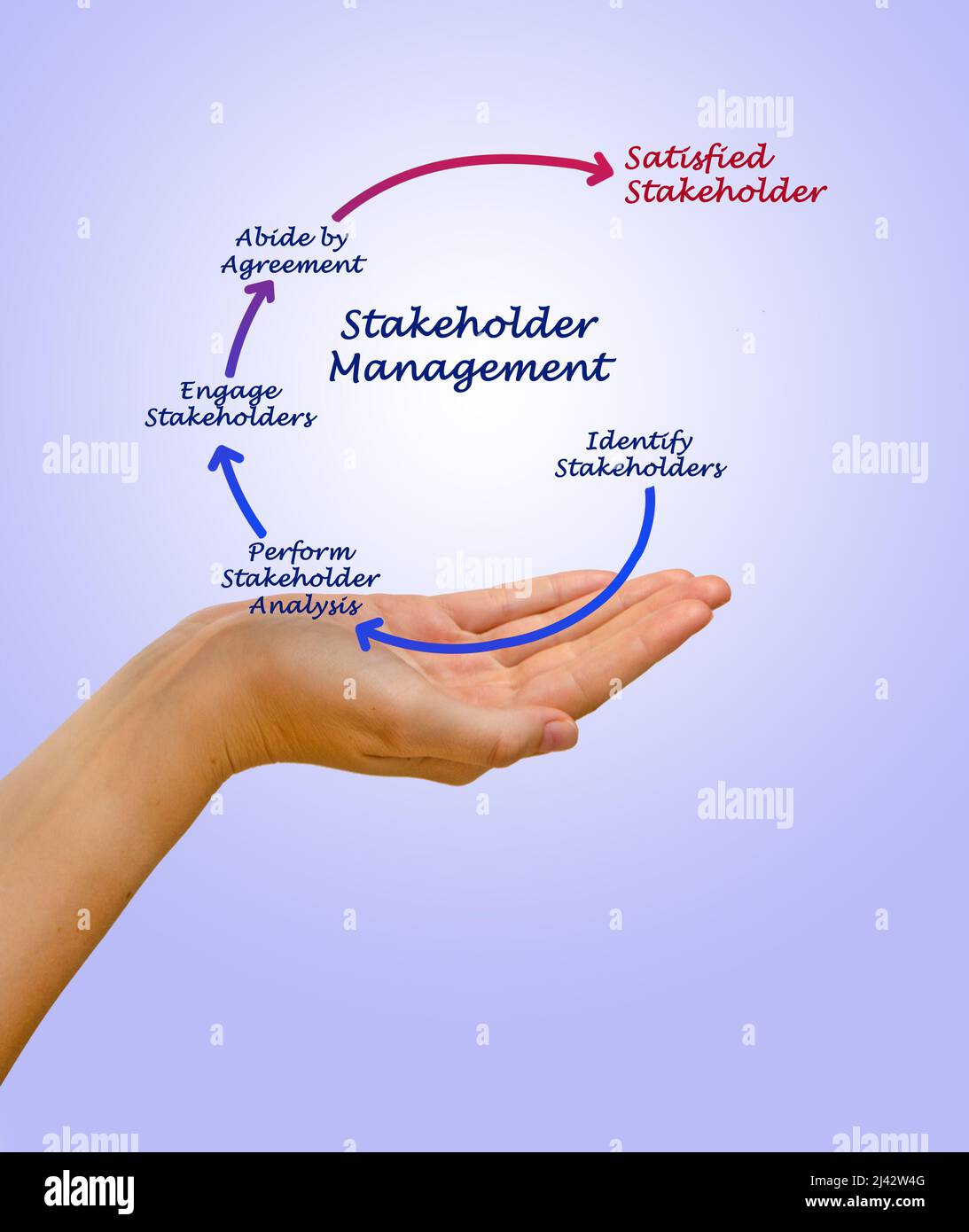 Five Components of Stakeholder Management Stock Photo - Alamy