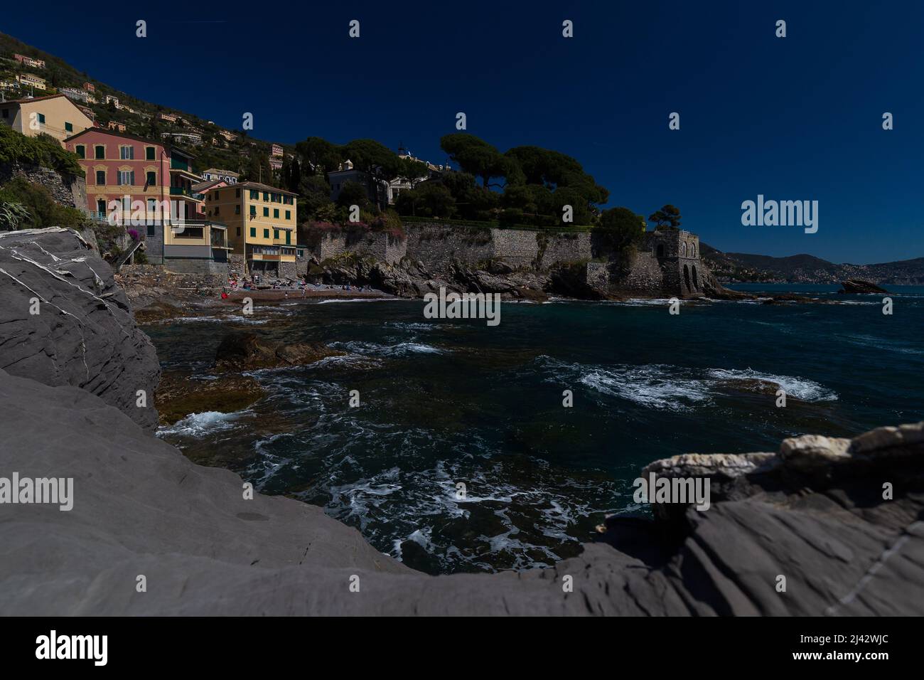 The beach of nervi village hi-res stock photography and images - Alamy